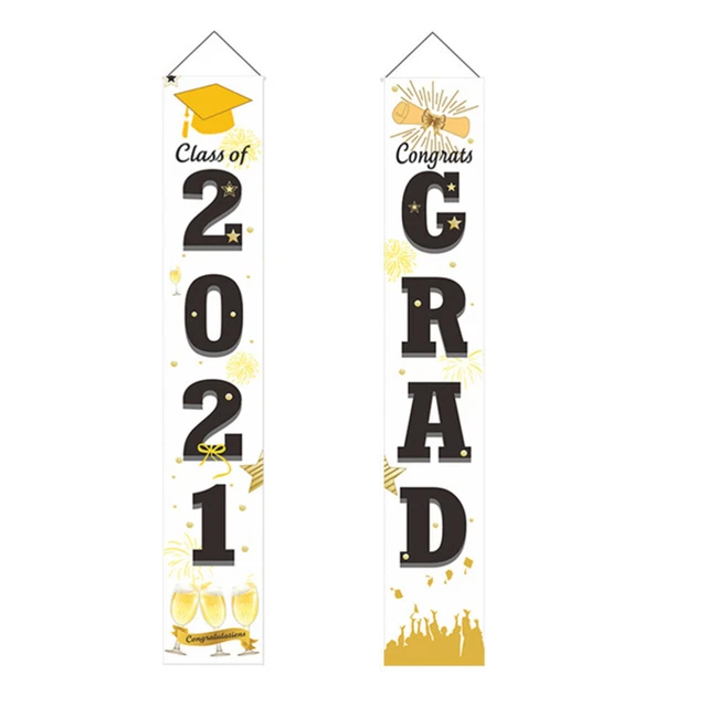 SAISON DES DIPLÔMES Félicitations Grad Porte Signe Graduation Avant ...