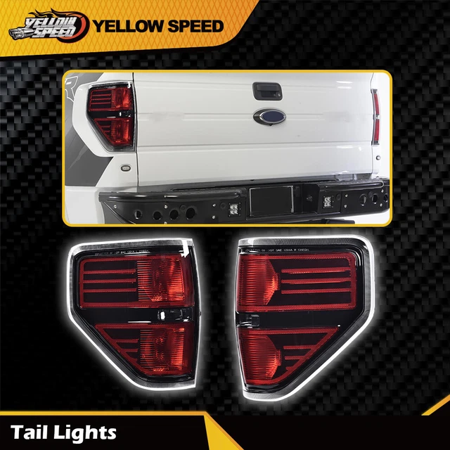 FIT FOR 2009-2014 Ford F-150 Pickup Truck Rear Tail Lights Brake Lamps ...