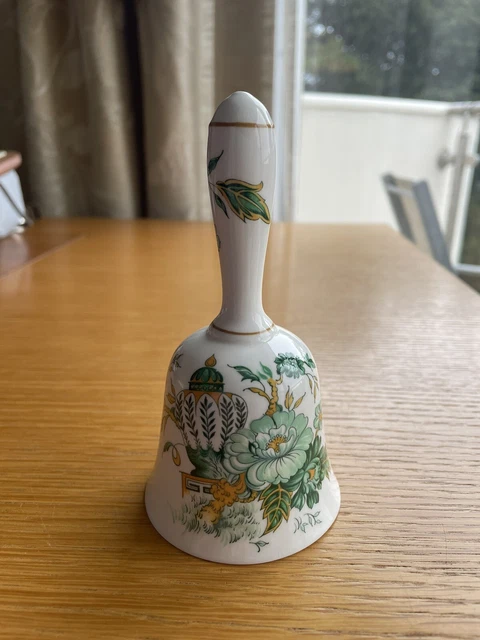 FINE BONE CHINA Crown Staffordshire Hand Bell- Kowloon Pattern 13cm ...