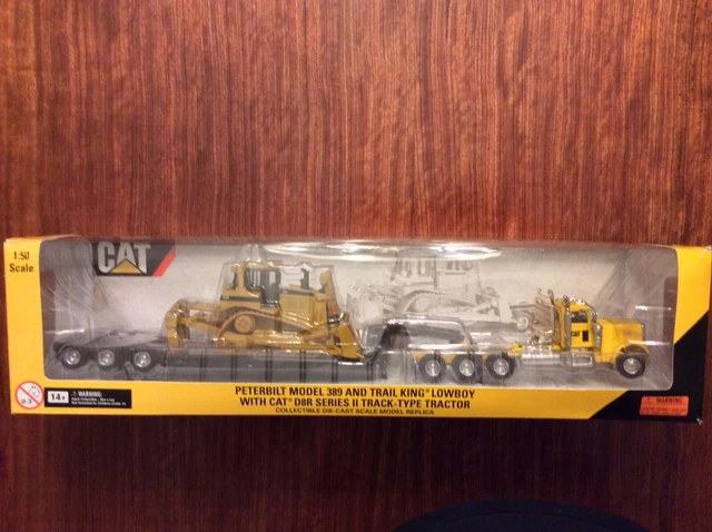NORSCOT CATERPILLAR SEMI Truck With Flat Bed And Motor Grader 1/50 ...