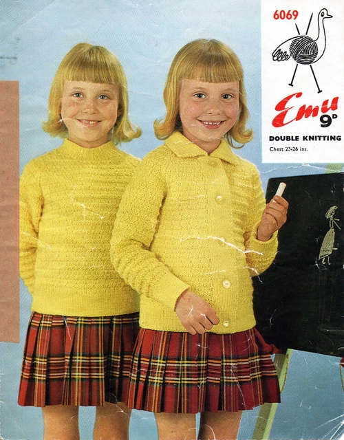 ~ VINTAGE 1960S Emu Knitting Pattern For Child's Patterned Jumper ...