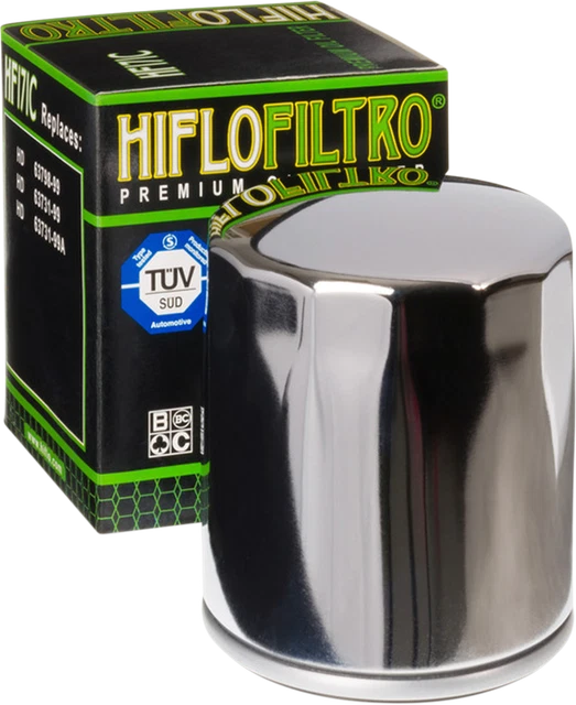 HF171C OIL FILTER Spin-On Paper Chrome Harley Fxdwg 1584 Dyna Wide ...