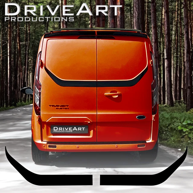 FOR FORD TRANSIT Custom Rear Door Decals Stripes Graphics Decals ...