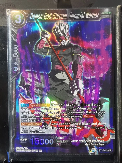 DRAGON BALL SUPER Demon God Shroom, Imperial Warrior BT17-123 R Pre ...