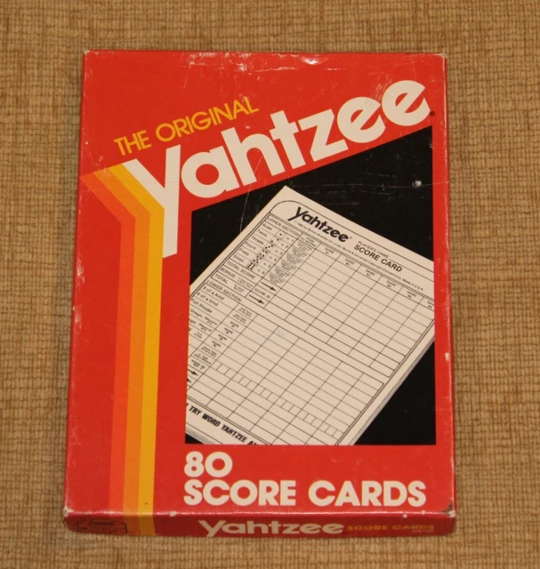 VINTAGE LOWE ORIGINAL Yahtzee Score Cards 80 Sheet Pad $9.98 - PicClick