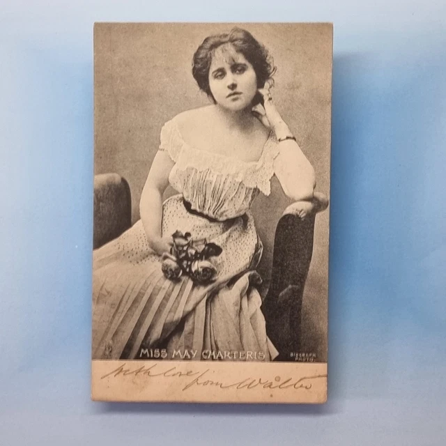 EDWARDIAN ACTRESS POSTCARD 1903 Miss May Charteris Off Shoulder Raphael Tuck £7.95 - PicClick UK