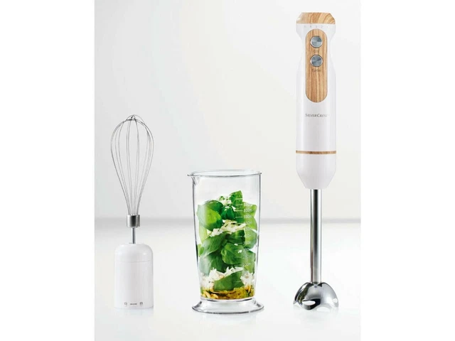 Silvercrest 3 In 1 Hand Blender Set 600w Blend Whisk Chop Crush Chopper