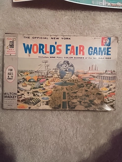 VINTAGE 1964-65 OFFICIAL New York Worlds Fair Milton Bradley Board Game ...