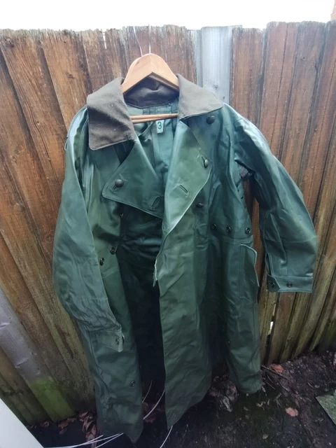 FRENCH POST WW2 Kradmantle Dispatch Riders Rubber Trench Coat 56" £89. ...