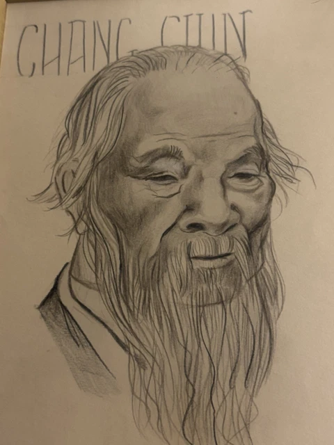 JOHN FLOYD MORRIS “Chang Ching” Original Portrait Drawing Diptych ...