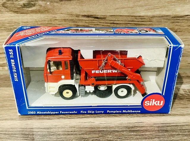 SIKU 2103 SUPER Serie 1:55, Absetzkipper Feuerwehr, MAN LKW EUR 47,00 ...