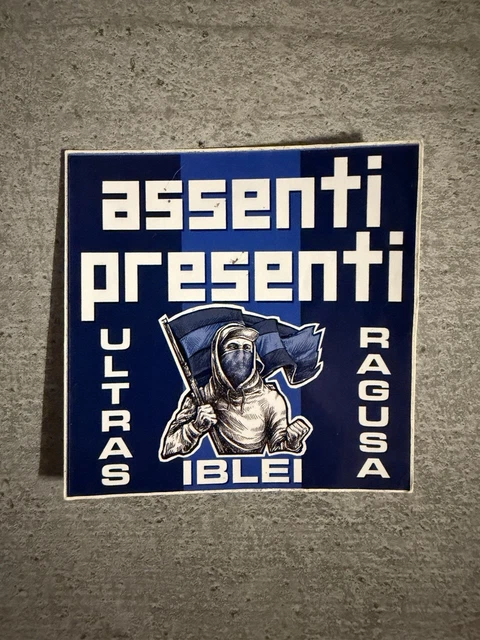 ADESIVO ULTRAS STICKERS Iblei 97100 Urg Gruppo Manicomio Ragusa Assenti ...