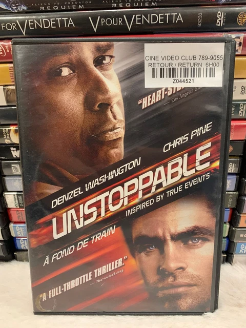 UNSTOPPABLE DVD 2010 Denzel Washington Chris Pine Action Thriller Movie ...