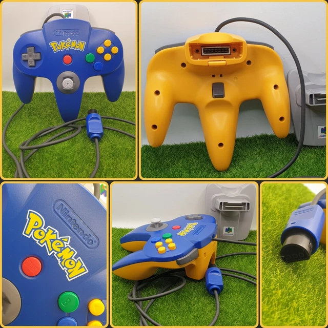 CONTROLLER NINTENDO 64 N64 Pokemon Pikachu Blu e Giallo + Pacchetto ...