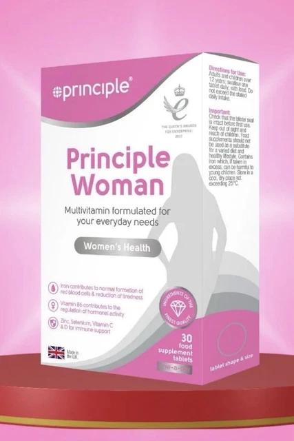 PRINCIPLE MULTIVITAMIN 30 Tablets Daily Supplement for Women’s Health ...