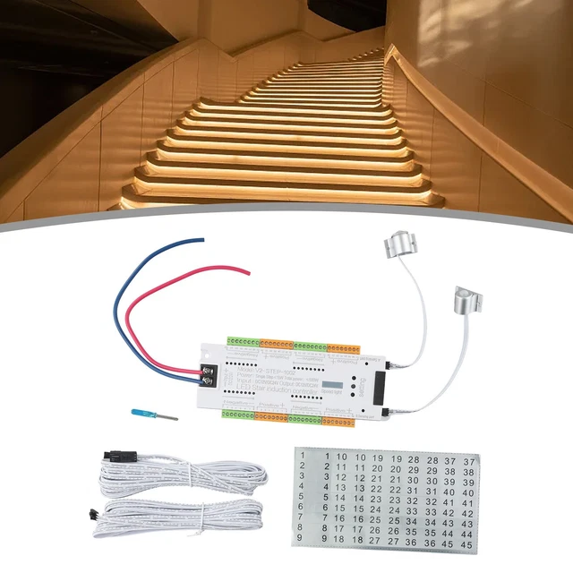 MOTION-SENSOR STAIR LIGHT Automatic Stairway Ladder Controller Light ...