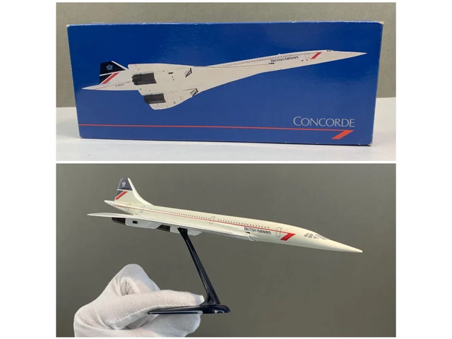 BRITISH AIRWAYS CONCORDE Snap Fit Woosters Collectors Model Scale 1:250 ...