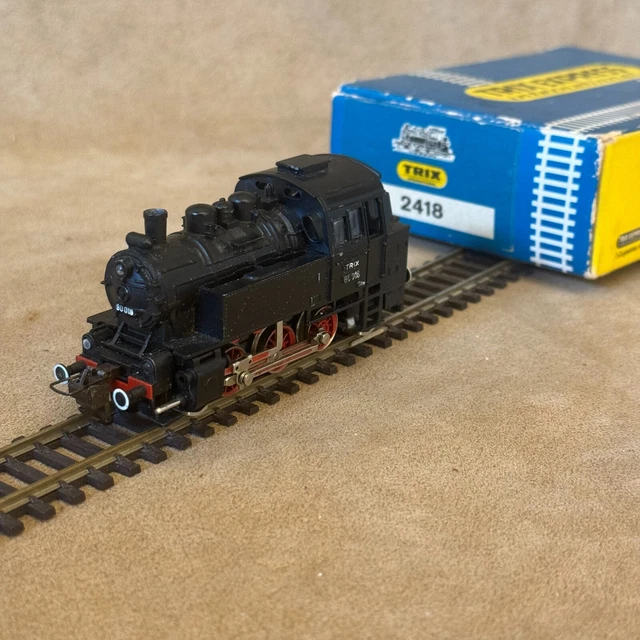 TRIX 2418 HO Locomotive A Vapeur 80018 Br En Boite Originale / Vintage ...