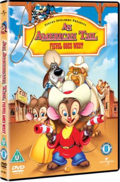 AN AMERICAN TAIL: Fievel Goes West (DVD) James Stewart John Cleese Dom ...
