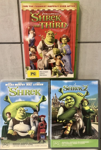 SHREK TRILOGY BUNDLE 1 2 & 3 DVD 🍿(Region 4) Animated Childrens Movies ...