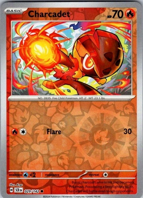 POKEMON | SV07: Stellar Crown | Charcadet | 029/142 | Reverse Holo | NM ...