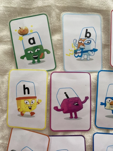NEW ALPHABLOCKS LAMINATED Letter cards/ Flashcards Phonics - CBeebies ...