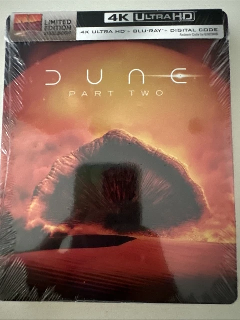 DUNE PART TWO: STEELBOOK (4K Ultra HD, Blu-ray, 2024, Digital copy) SEALED EUR 55,84 - PicClick DE