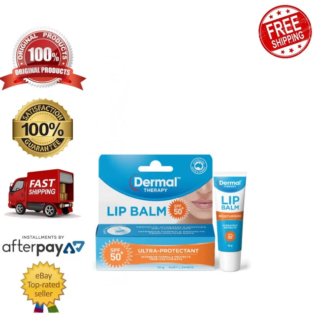 DERMAL THERAPY LIP Balm SPF 50+ Formula Broad Spectrum Sun Ultra ...