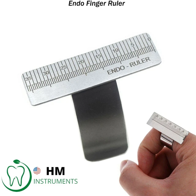 DENTAL FINGER RULER Endo Gauge Span Measure Scale Ring Endodontic ...