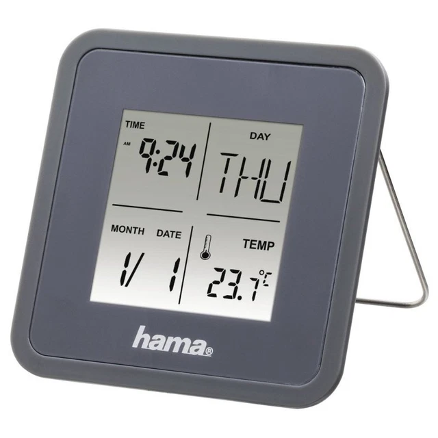 HAMA MULTI WECKER Digital Uhr Kalender Timer Thermometer Alarm Snooze ...