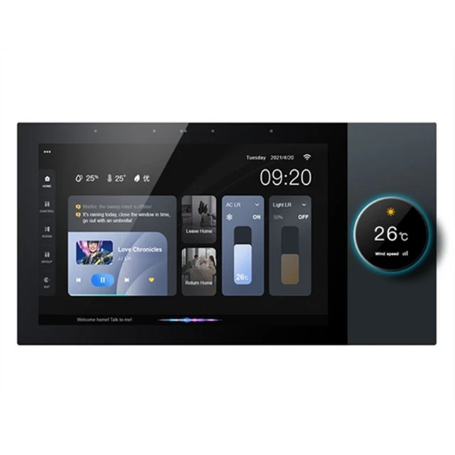 7 INCH ANDROID 8.1 Tuya Home Control Panel with Rotary Button Hub ...