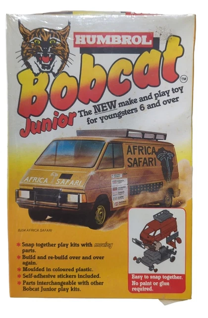 VINTAGE HUMBROL 1:32 Scale Bobcat Junior BJ04 Africa Safari Van Model ...