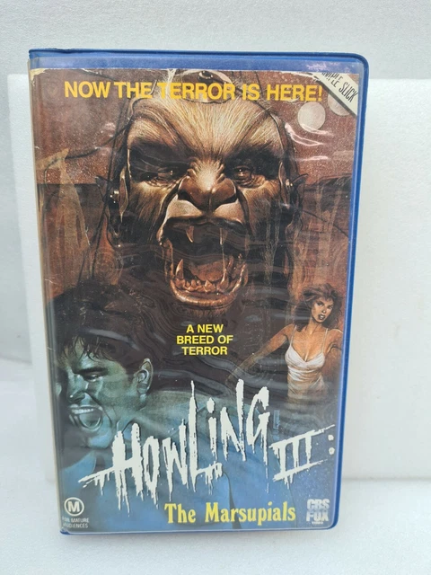 RARE VHS VIDEO Tape HOWLING III: THE MARSUPIALS Clamshell Ex-Rental CBS ...