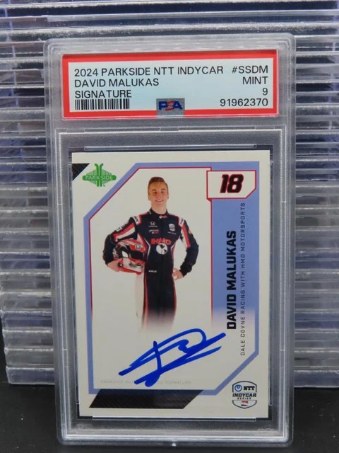2024 PARKSIDE NTT Indycar David Malukas signatures auto autographe #SS ...
