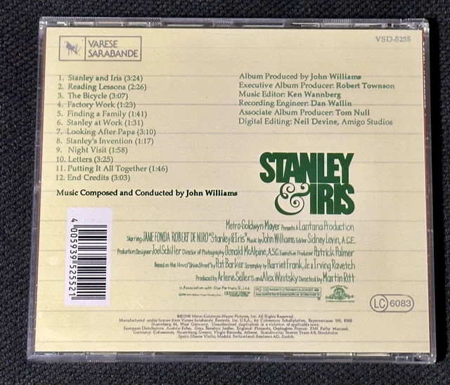 STANLEY & IRIS (John Williams) OOP 1990 Varese Score Soundtrack OST CD EX £19.99 - PicClick UK