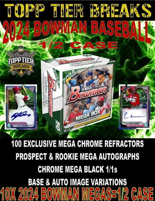 SEATTLE MARINERS 2024 Bowman Baseball 10X Mega 1/2 Case Team Break ...