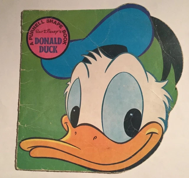 A PURNELL SHAPE Book Walt Disney Donald Duck Childrens Book Vintage ...