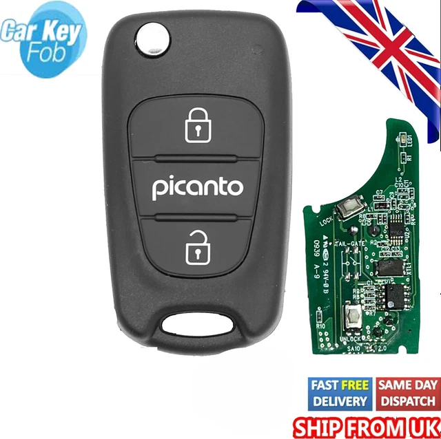 GENUINE KIA PICANTO 2 button Key remote Key FOB 433MHz ID46 chip EUR 23 ...