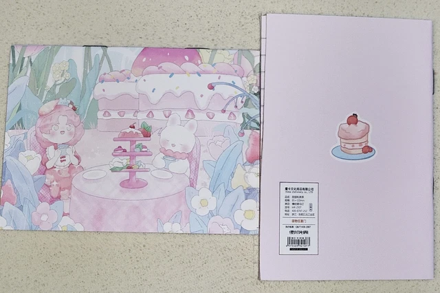 ANIME GIRL & stuffed plush animals tea party mini notebook notepad $5. ...