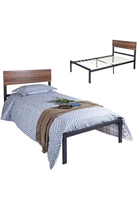 3FT SINGLE METAL Bed Frame – Strong Steel Base – Easy Assembly – Black ...