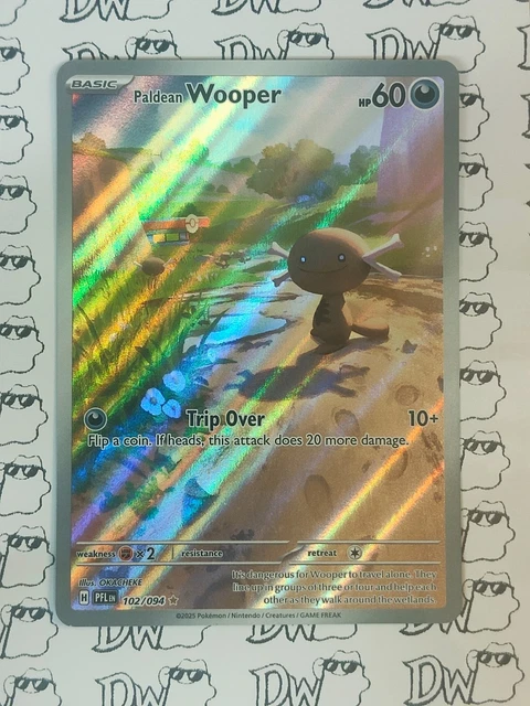 POKÉMON TCG PALDEAN Wooper 102/094 Phantasmal Flames IR Illustration ...