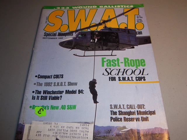 SWAT SURVIVAL WEAPONS and Tactics Magazine September 1992 Volume 11 ...