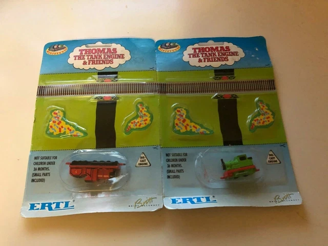 TWO RARE ERTL Vintage Miniature Thomas The Tank Engine model die-cast ...