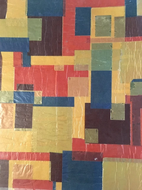 GRAND COLLAGE SUR Papier Non Signé Art Abstrait Abstraction 1960 ...