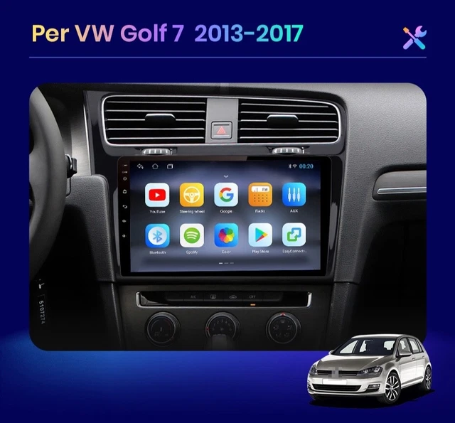 AUTORADIO VW VOLKSWAGEN Golf 7 mk7 2013 - 2017 Android CARPLAY 2GB RAM ...