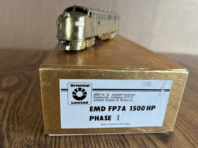 HO SCALE BRASS Oriental Limited EMD FP7A Phase I non Dynamic Brakes ...
