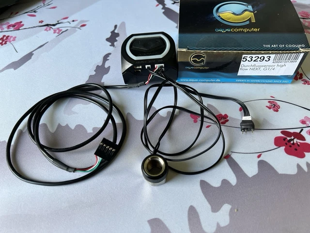 AQUACOMPUTER HIGH FLOW NEXT, RGB Kabel, USB Kabel, externer Temperatur ...