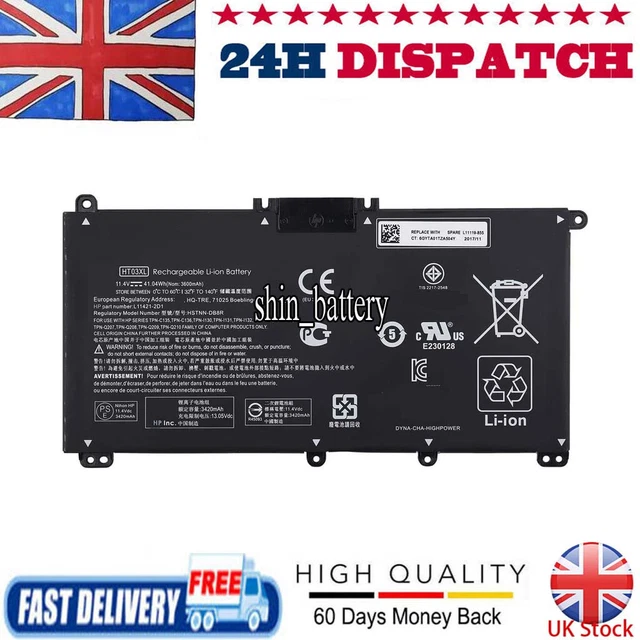 BATTERY FOR HP 15-CS 15-CW HT03XL HSTNN-DB8S TPN-Q207 TPN-Q208 TPN-Q209 ...