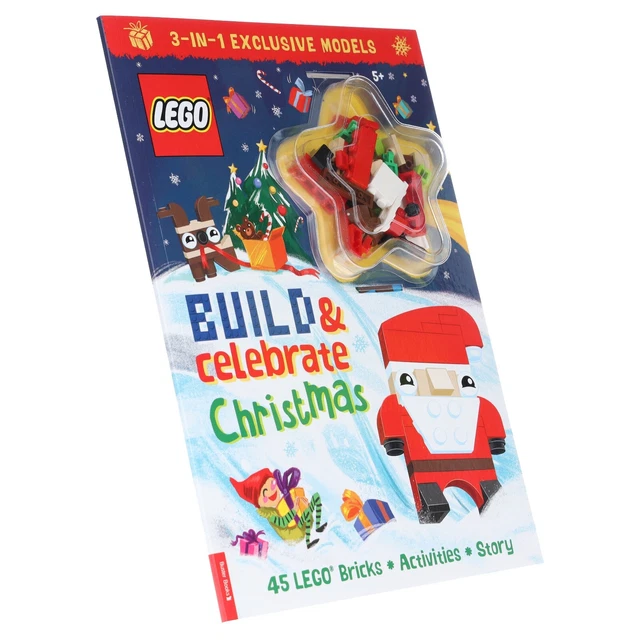 BUILD & CELEBRATE Christmas By LEGO® Books (includes 45 bricks) Ages 5 ...