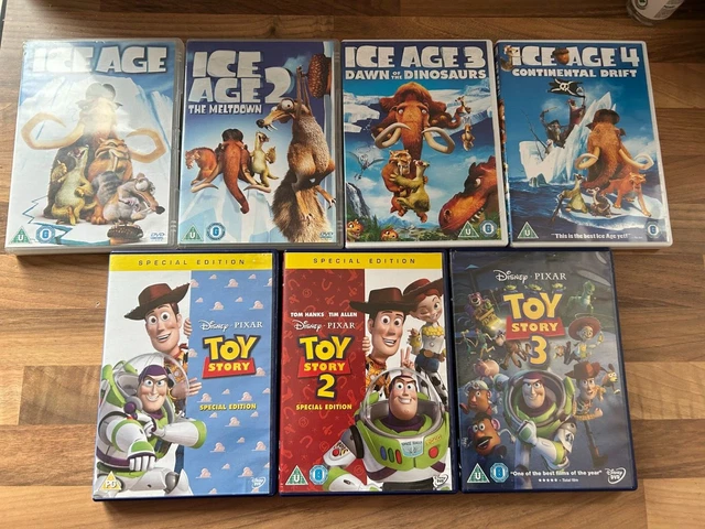 SENT TRACKED TOY Story and Ice Age DVDs BUNDLE X 7 used £10.00 ...